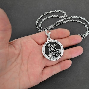 St Michael Chain for Men - Etsy