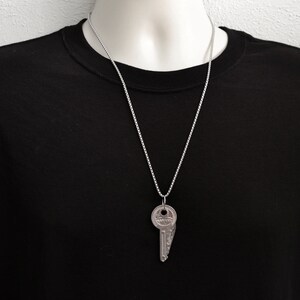 Necklace for Men, Key Knife Necklace on a Stainless Steel Box Chain ...