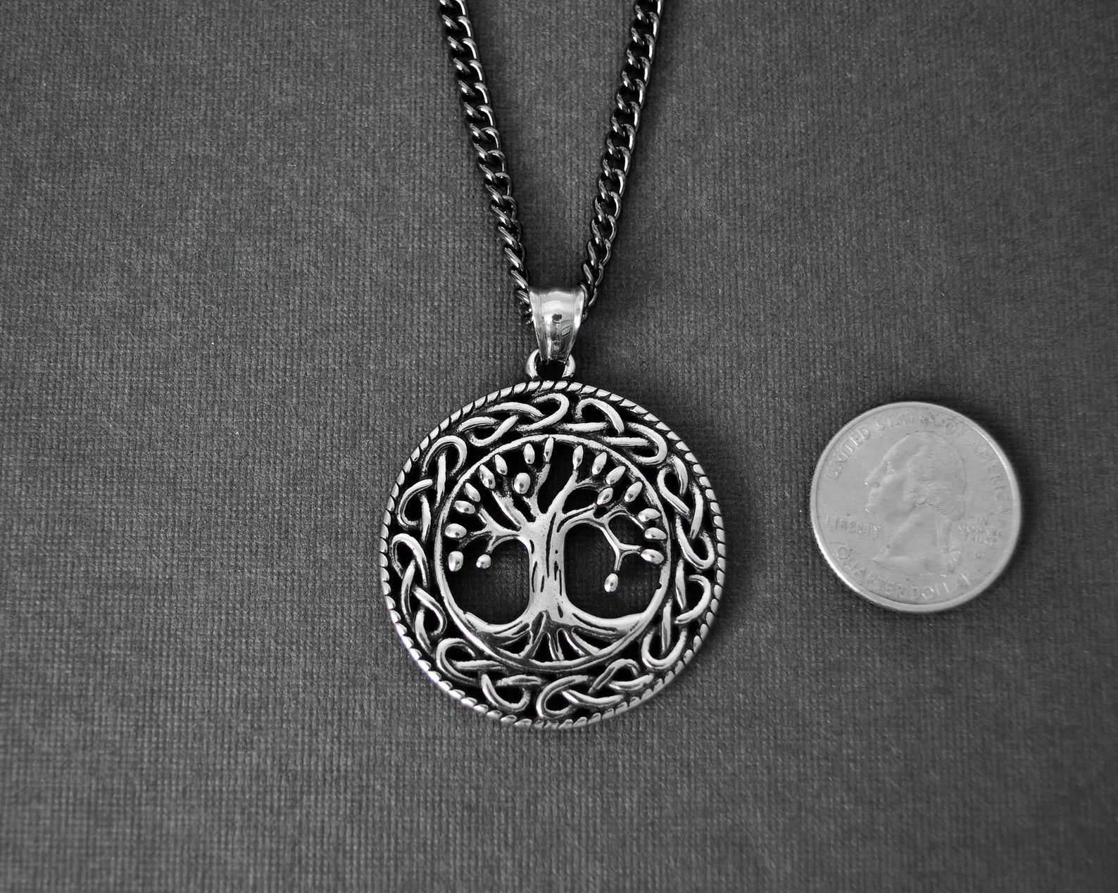 Men s Necklace Large Tree Of Life Pendant With Black Curb Etsy men-s-necklace-large-tree-of-life-pendant-with-black-curb-etsy