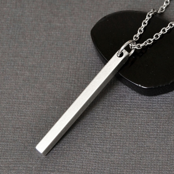 Flat Bar Necklace - Etsy