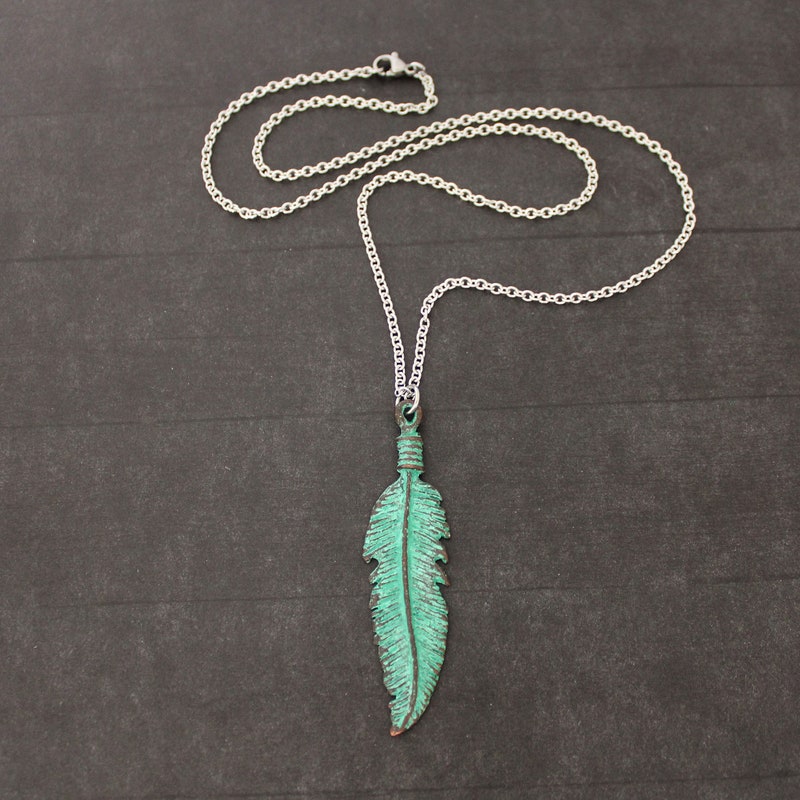 Feather Necklace - Etsy