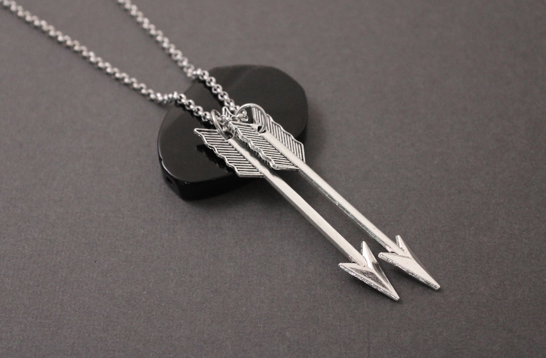 Arrow Necklace, One or Two Arrows, Double Spear, Long Arrow Pendant ...