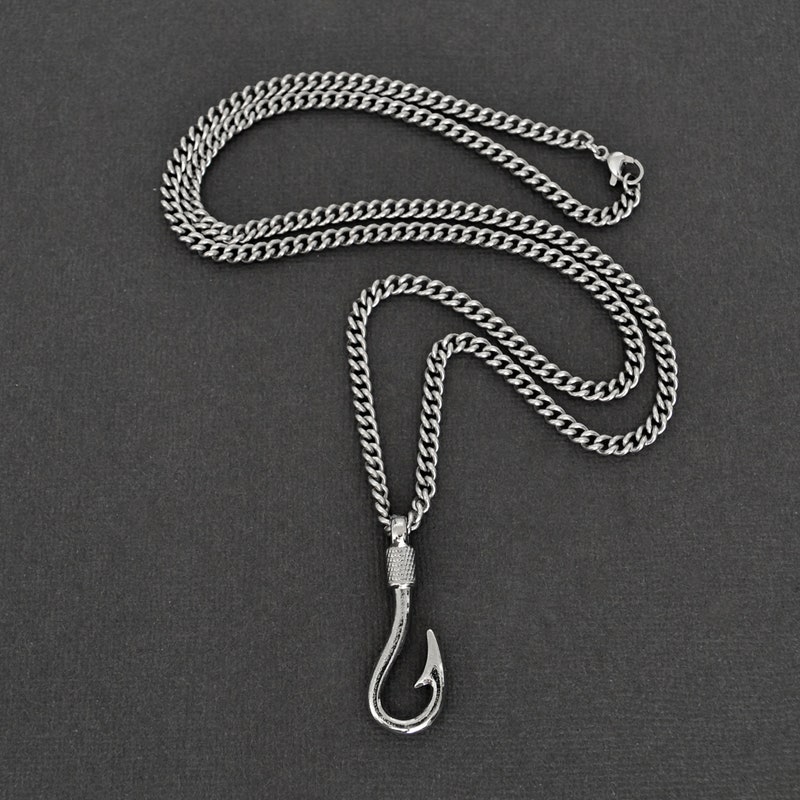 Fish Hook Pendant - Etsy