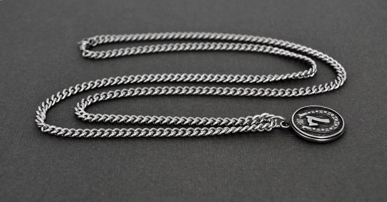 Horseshoe Lucky Seven Necklace Stainless Steel Curb Chain - Etsy