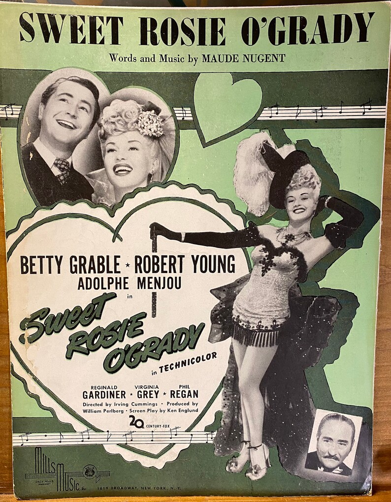 Sweet Rosie Ogrady Vintage Sheet Music Betty Grable and - Etsy