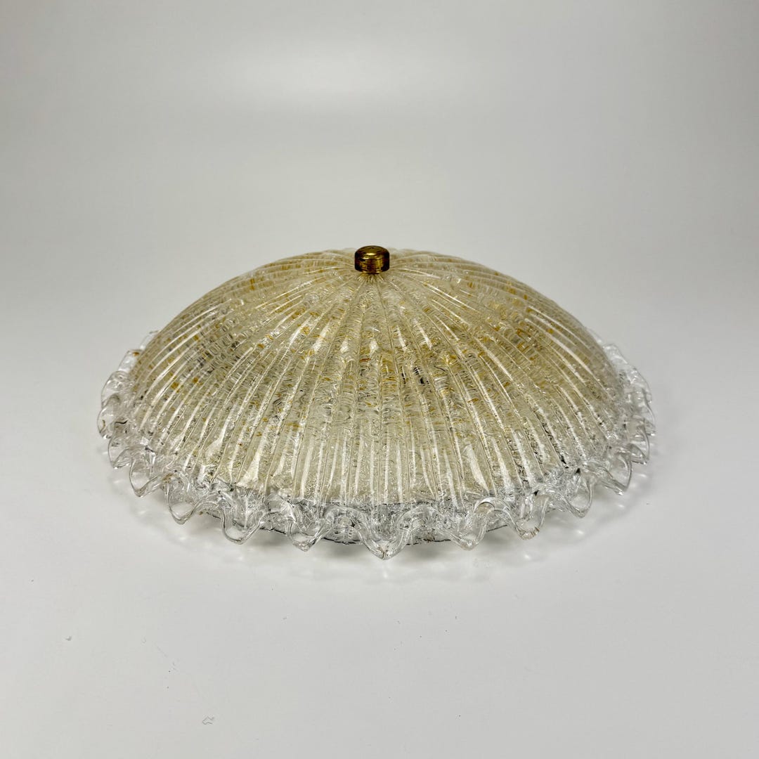 Vintage Murano Glass Flush Mount Ceiling - Wall Light / 90s Italy - Etsy