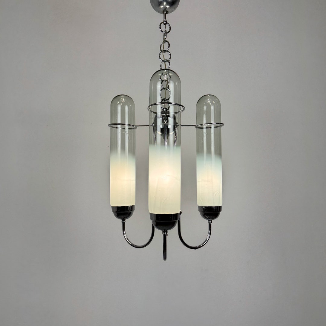 Mid Century Modern Murano Glass Torpedo Chandelier Designed by Carlo ...