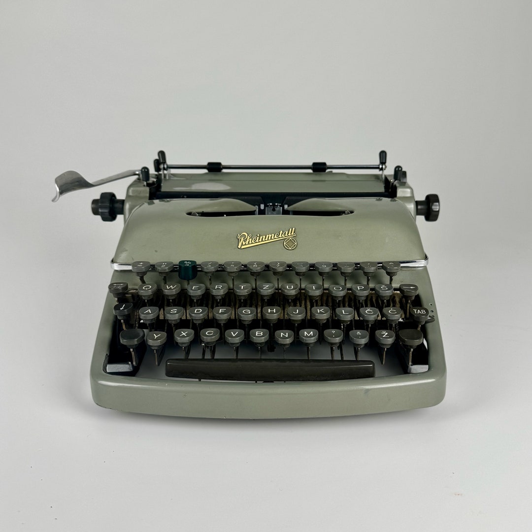 Vintage Rheinmetall Portable Typewriter With Case / 50's Germany - Etsy