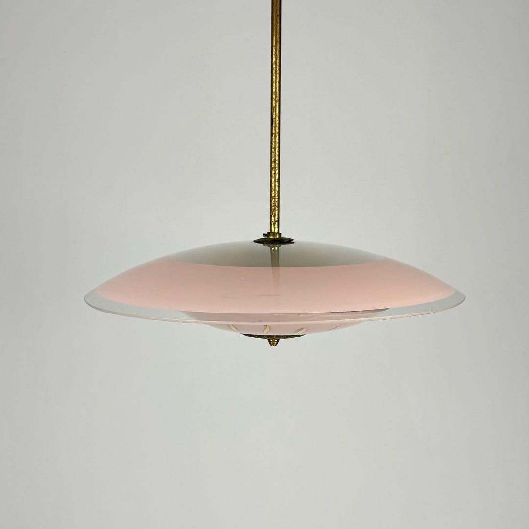 Mid Century Italian Ufo - Flying Saucer Ceiling Light - Pendant Lamp ...