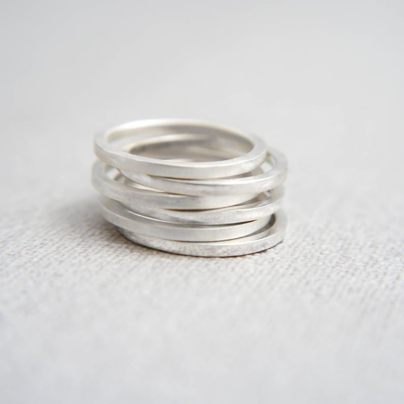 Stacking Rings Simple Rings Minimalist Rings Silver - Etsy
