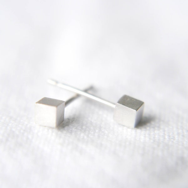 Cube Stud Earrings - Etsy