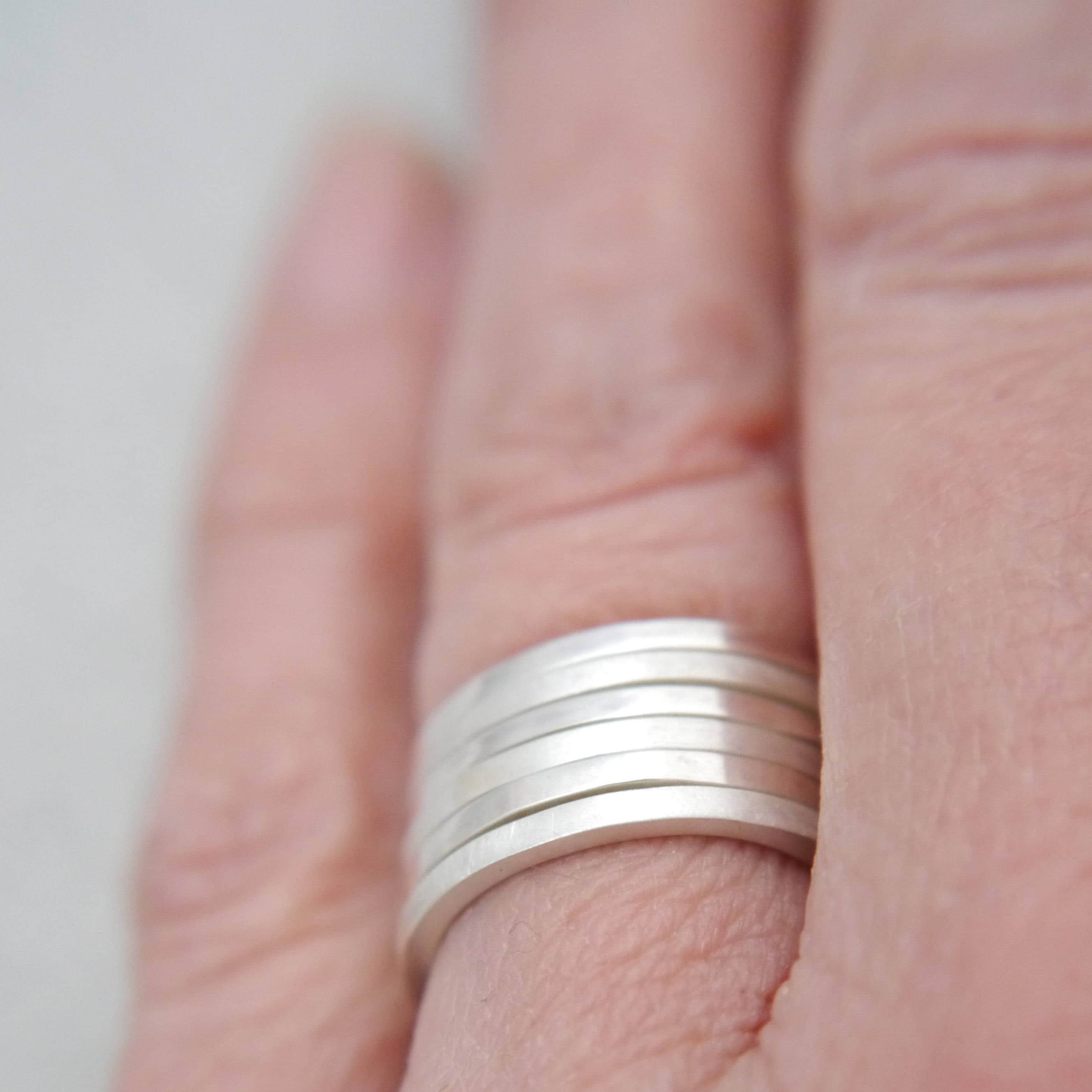 Stacking Rings Simple Rings Minimalist Rings Silver | Etsy