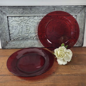 Anchor Hocking R1700 Royal Ruby 9 Dinner Plates Set of 2 - Etsy