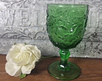 Vintage Madonna Inn Wild Rose Goblet Luster Ruby - Etsy