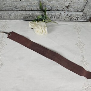 Vintage Travel Size Leather Razor Strop - Hanging Loop - Rustic Decor ...
