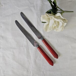 Robinson Knife Co. Bakelite Butter Knives - Set of 2 - Red Handles - Etsy