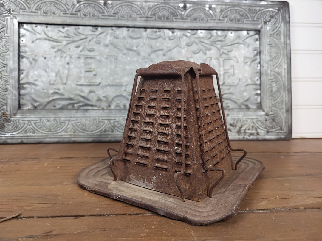 Antique 4-sided Rustic Metal Toaster Tin Stove Top Primitive - Etsy