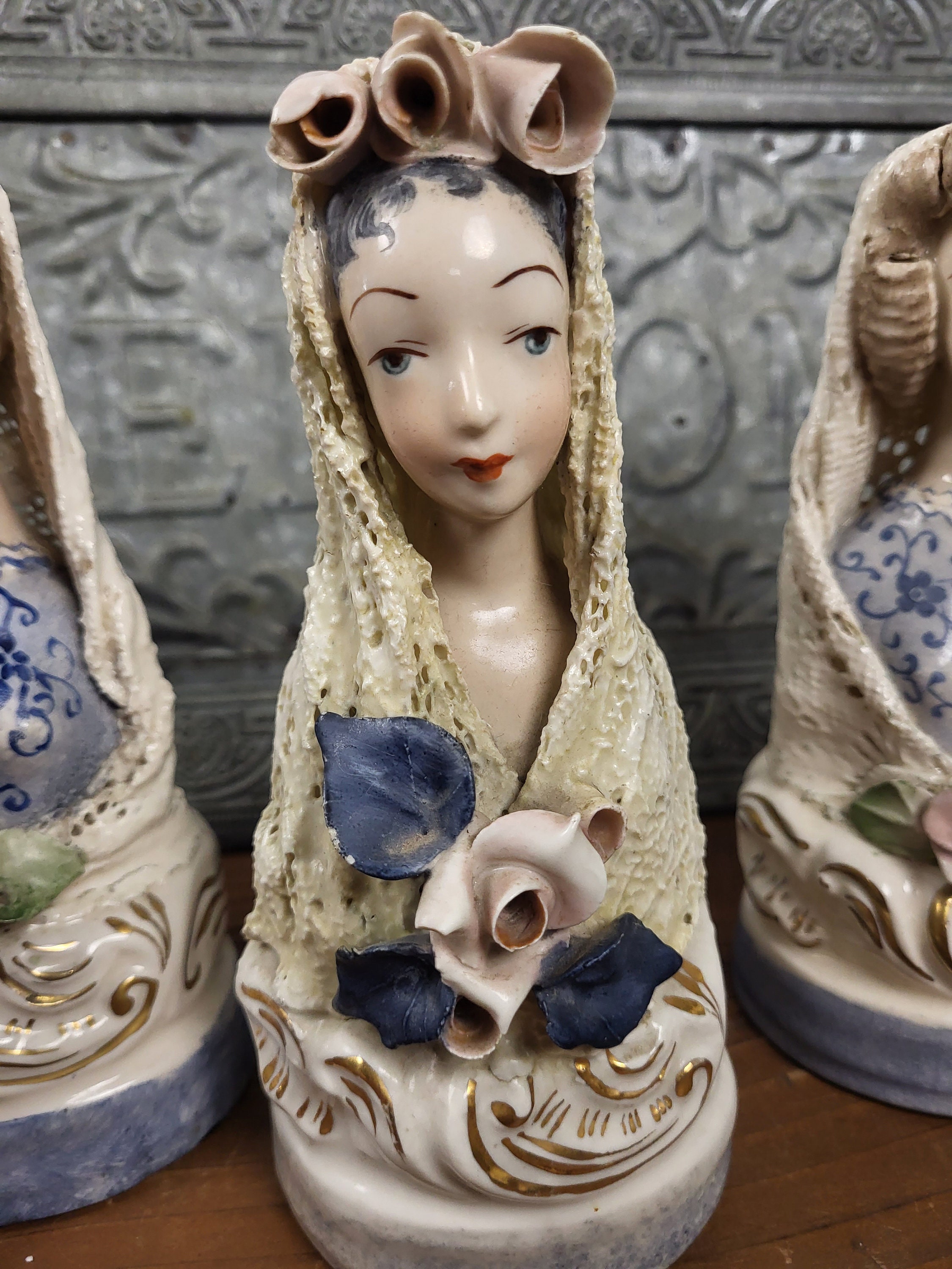 Rare 1940s Cordey Porcelain Women Busts With Lace Veils 3 to - Etsy