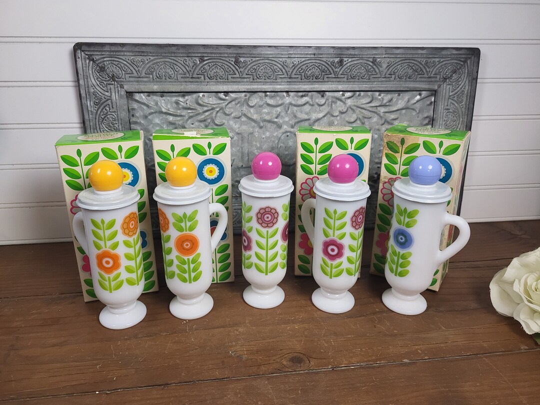 1970's Vtg Avon Dutch Treat Demi-cup Milk Glass Lotions - 5 to Choose ...