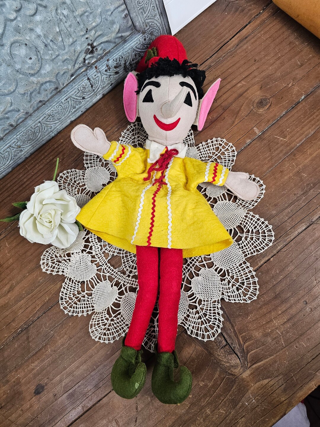 1960s Vintage Felt Elf Hand Puppet - Puppet Originals by J. Grace Burns ...