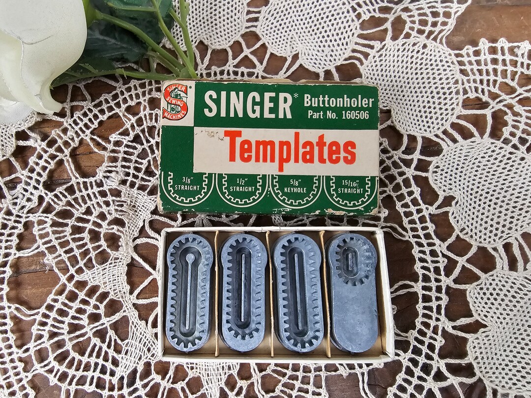 Vintage Singer Buttonholer Templates in Original Box No. 160506 - Etsy