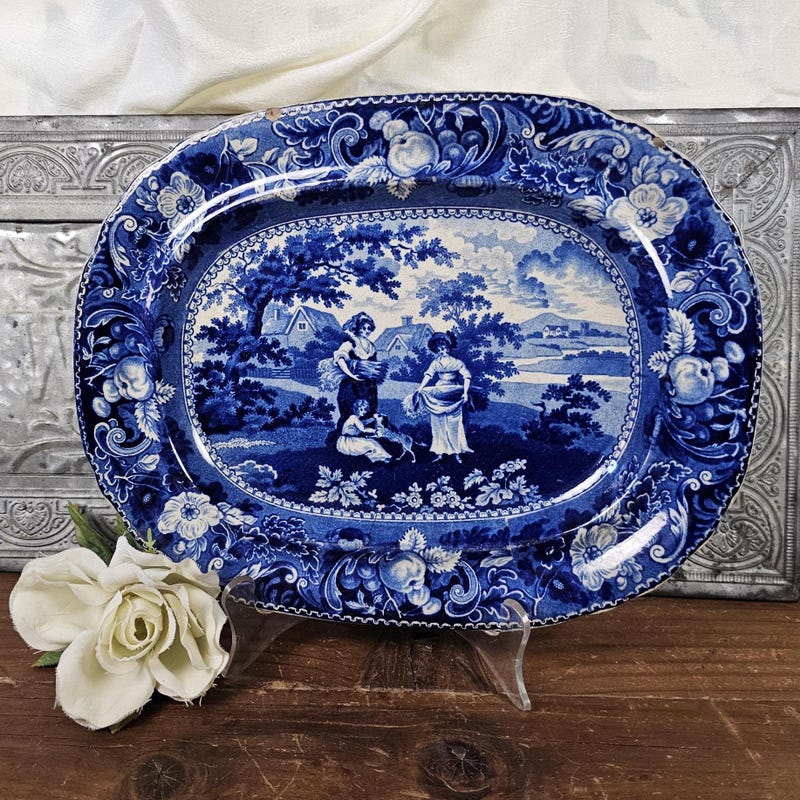 Blue Transferware - Etsy