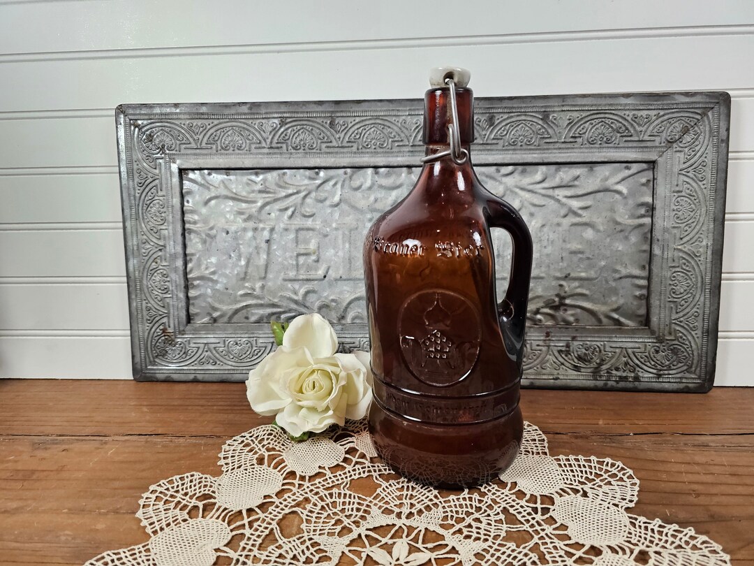 Vintage Altenmunster Brauer Bier 1 Liter Brown Glass German Beer Bottle ...
