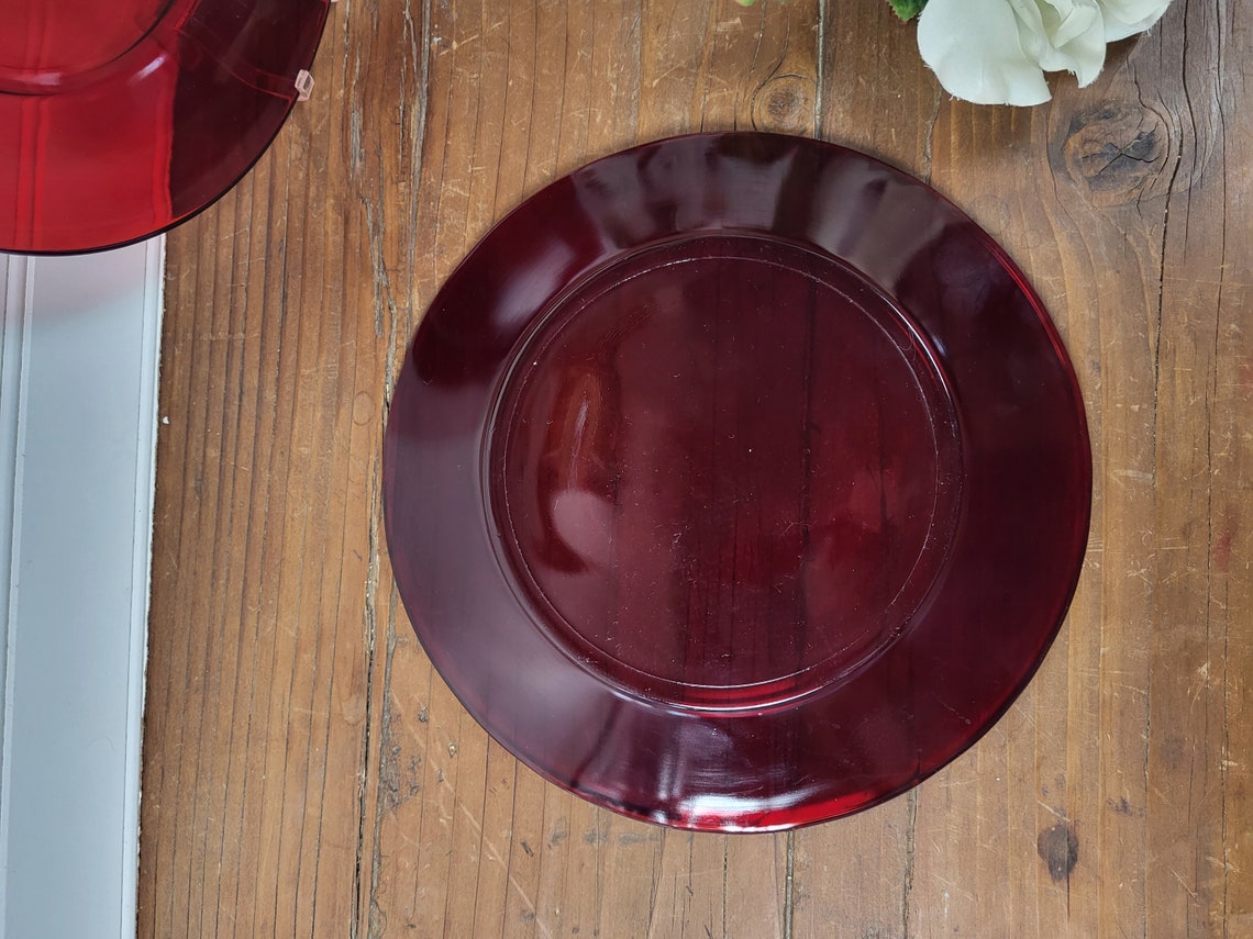 Anchor Hocking R1700 Royal Ruby 9 Dinner Plates Set of 2 - Etsy