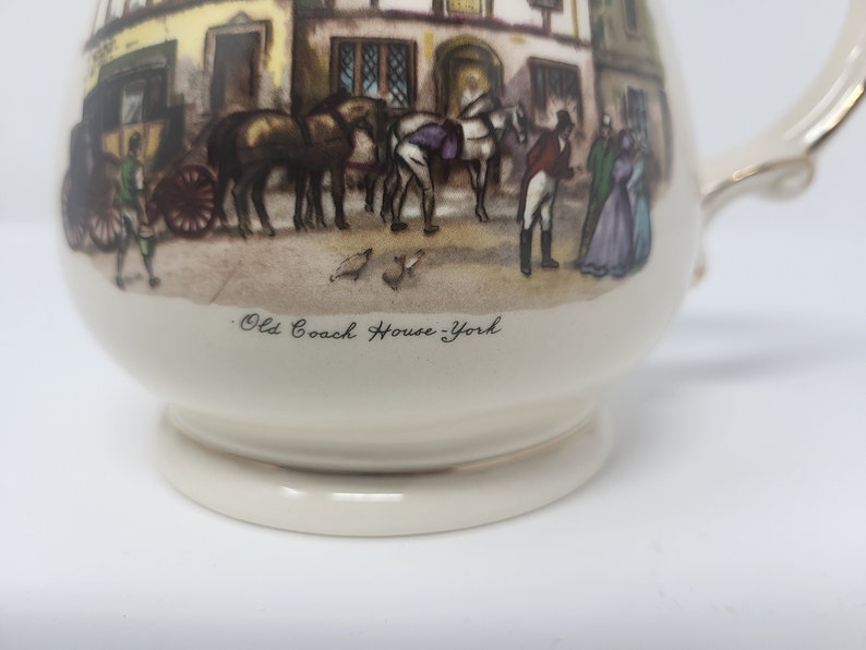 Vintage Sadler England Old Coach House York Tankard Mug Gold - Etsy