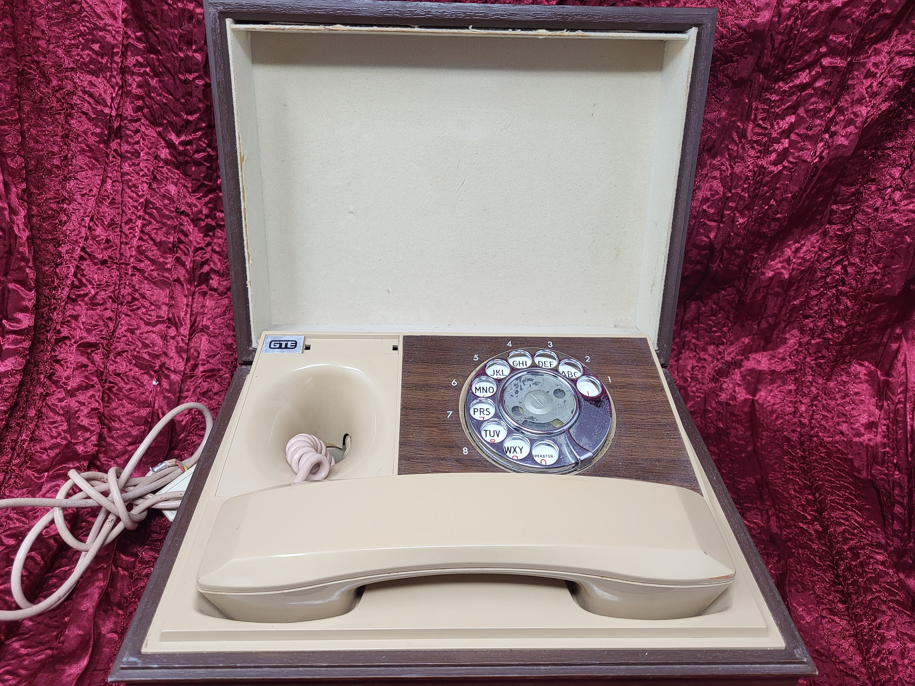 Hidden Rotary Telephone Mid Century Executive Wood-style Box - Etsy