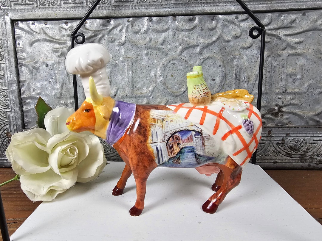 Cow Parade Chef Cow-rrabba’s Cow #7309 - Retired 2006 - as Is - Etsy