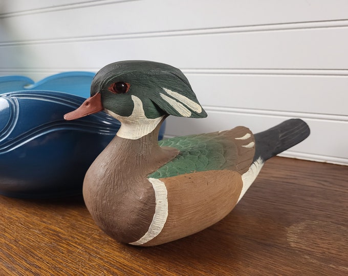 1985 Craft-tex American Wild Fowl Series Wood Painted Duck Wood Resin ...