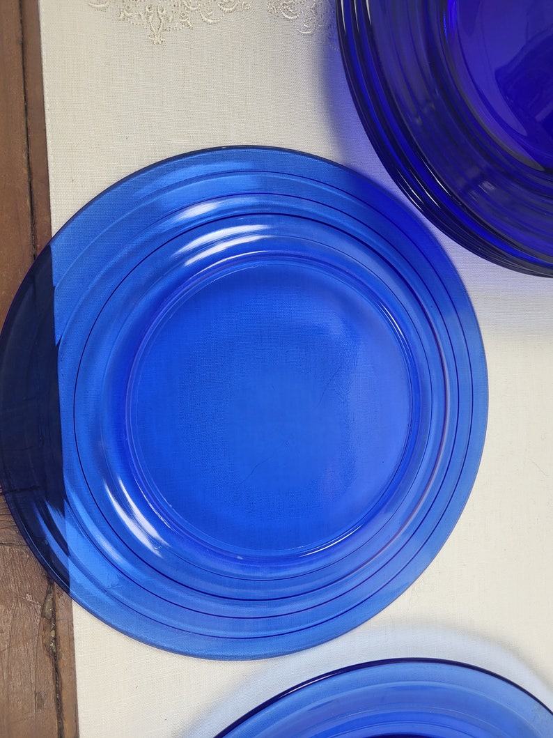 Cobalt Blue Moderntone Depression Glass Dinner Plates or Rare - Etsy