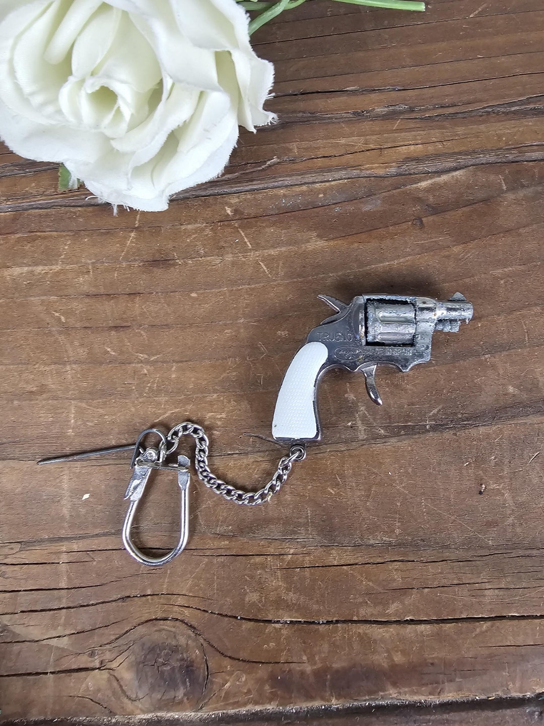 Vintage Trueno Redondo Miniature Cap Gun Keychain - Spain Novelty - Etsy