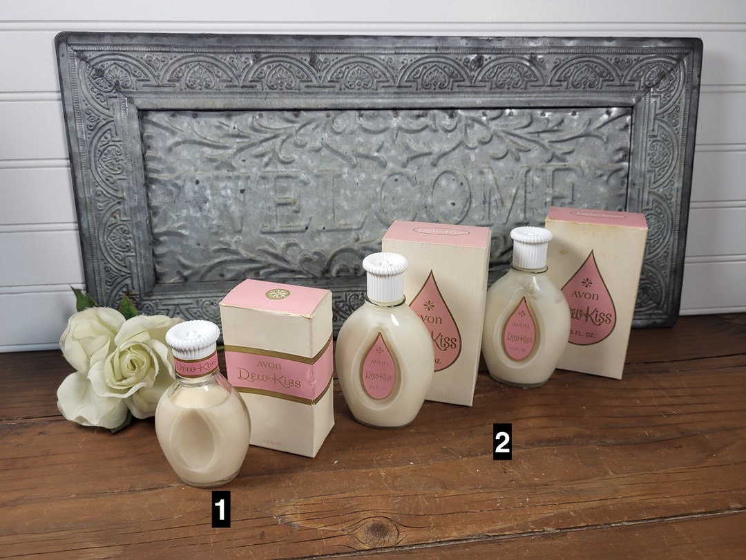 Vintage Avon MCM Dew Kiss All Day Moisturizing Lotion Jars and - Etsy