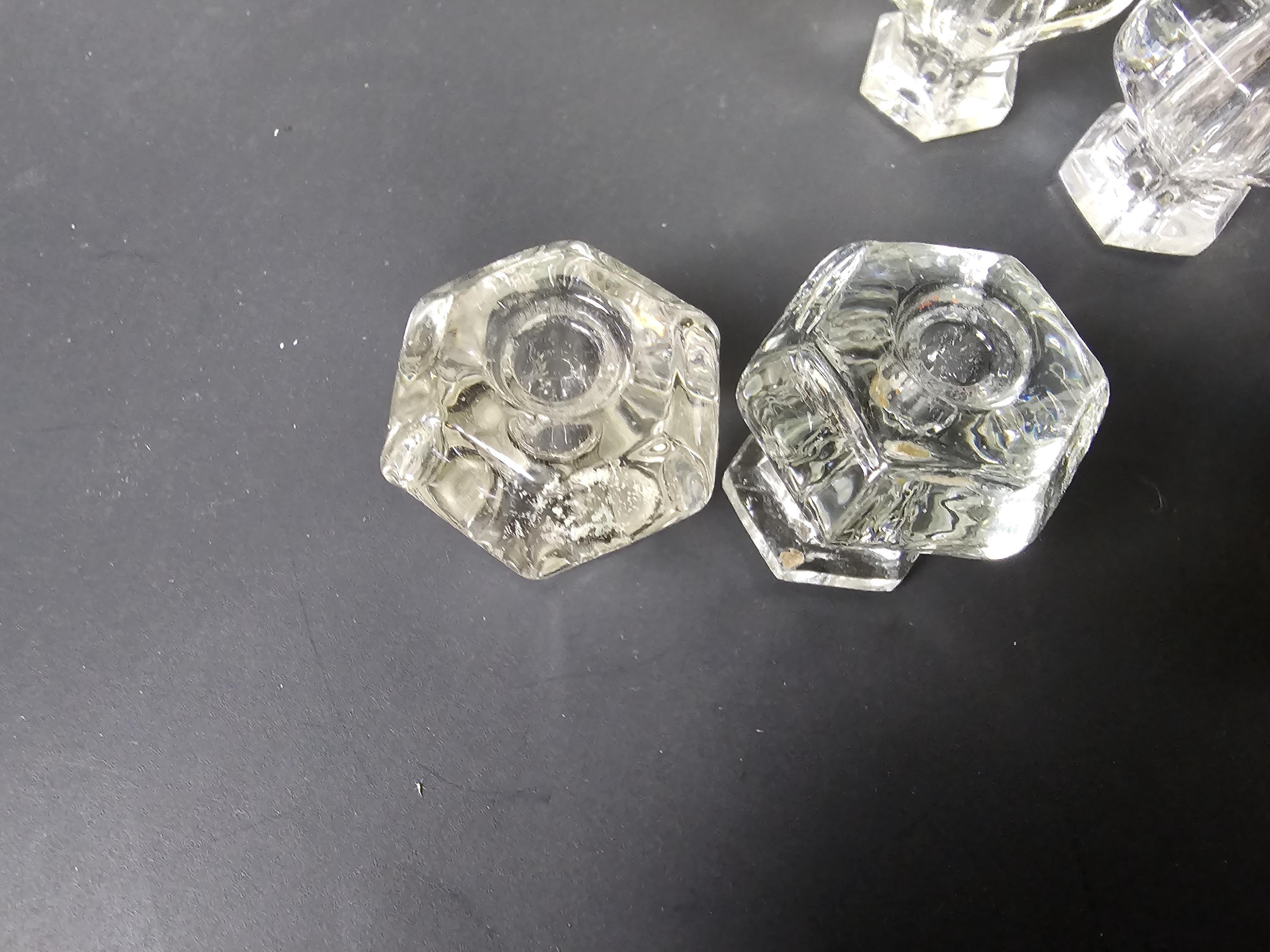 Vintage Glass Hexagon Drawer Knobs- Multiple Available - Etsy