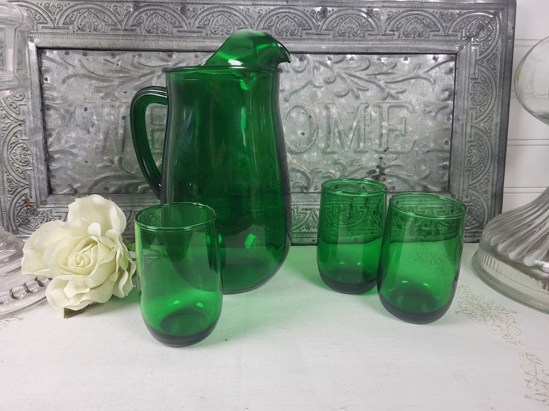 Choose From MCM Forest Green Pitcher OR 3 Roly Poly Juice Glasses by ...