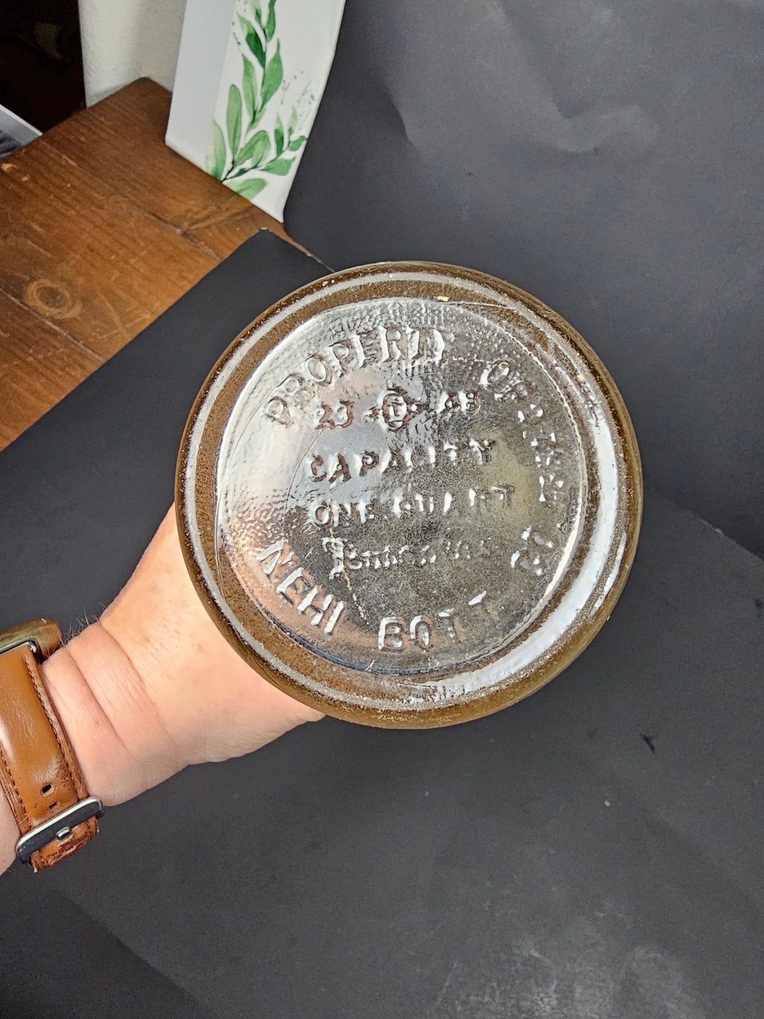 1948 Nehi Par-t-pak Duraglas Quart Glass Bottle With Metal Starch ...