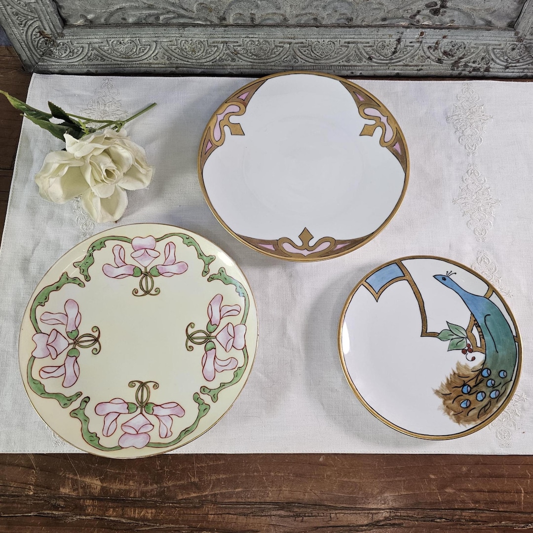 Early 1900s Hand Painted China Plates | Bavaria Rosenthal, Silesia, or ...