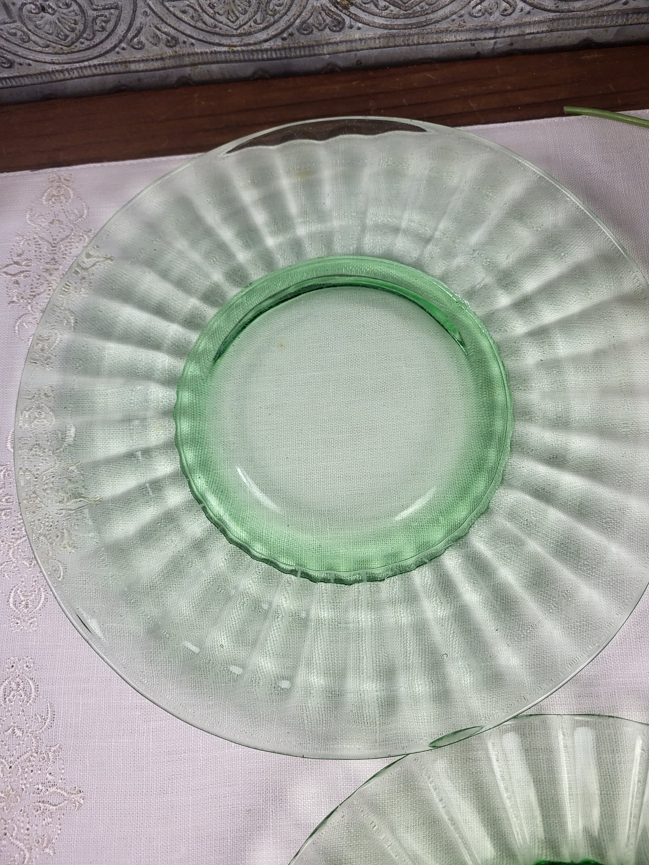 Depression Glass Green Salad Plates Choose From Block Optic - Etsy