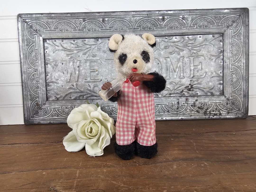 1950s Working Wind up Panda Thirsty Bear Drinking Milk Tin Toy - Etsy