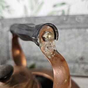 Vintage Simplex Copper Whistling Teapot/ Kettle With Fluted Lid, Bakelite Handle and Patina ...