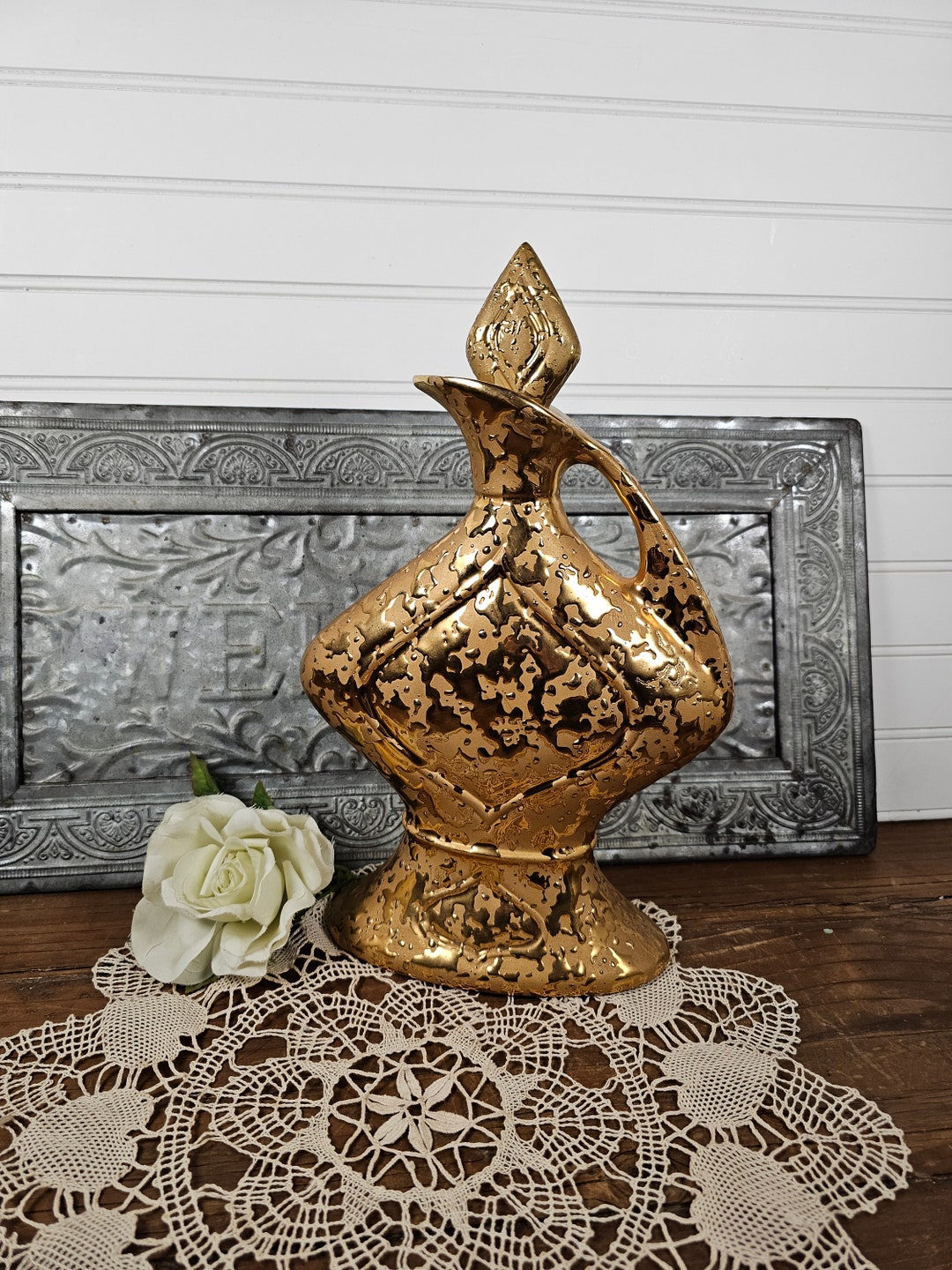 1964 Gold Jim Beam Whiskey Pitcher Decanter - Empty - Etsy