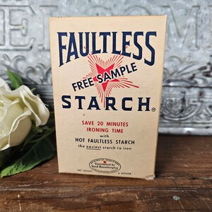 1950s Vintage Faultless Starch Box Free Sample Farmhouse Laundry Room ...