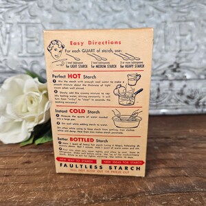1950s Vintage Faultless Starch Box Free Sample Farmhouse Laundry Room ...