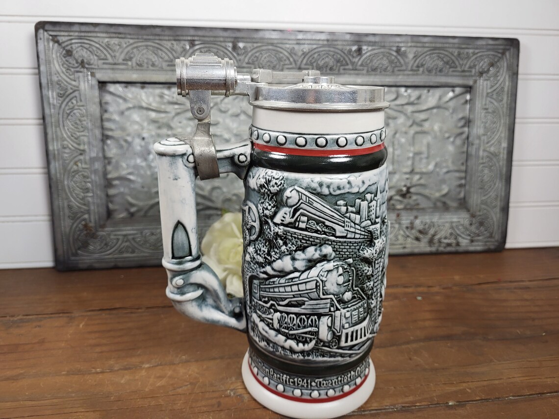 Avon Locomotive 1982 Lidded Beer Stein - Authentic Numbered - Etsy