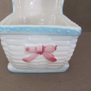 Vintage Baby Planter, 1950's Rubens Ceramic Cradle Planter, Lamb Baby ...