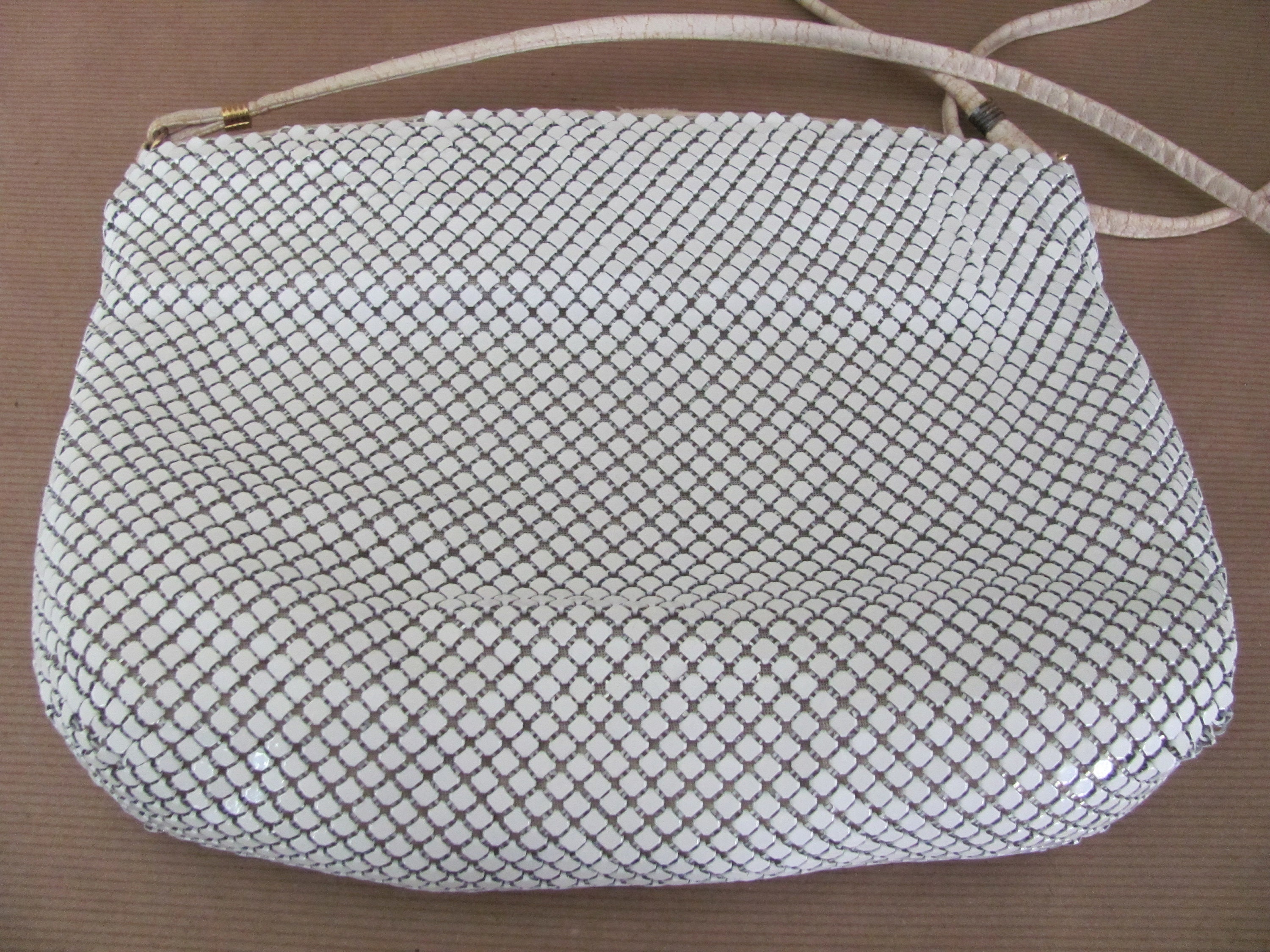 Vintage Metal Mesh Purse 1980's White Metal Mesh Shoulder - Etsy