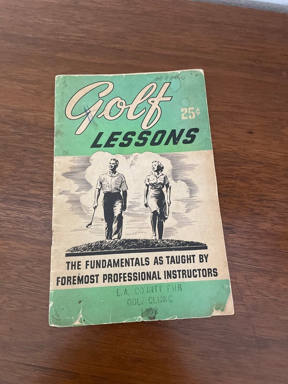 Vintage Golf Lessons Booklet 1950's L.A. County Fair Golf | Etsy