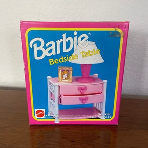 Vintage NOS Barbie Furniture, 1990's Barbie Bedside Table Furniture Set ...
